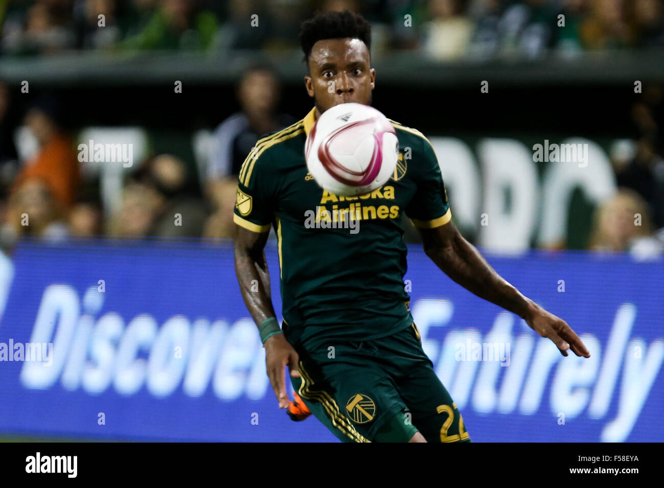 Portland, Oregon, USA. 29th Oct, 2015. RODNEY WALLACE (22) watches the ...