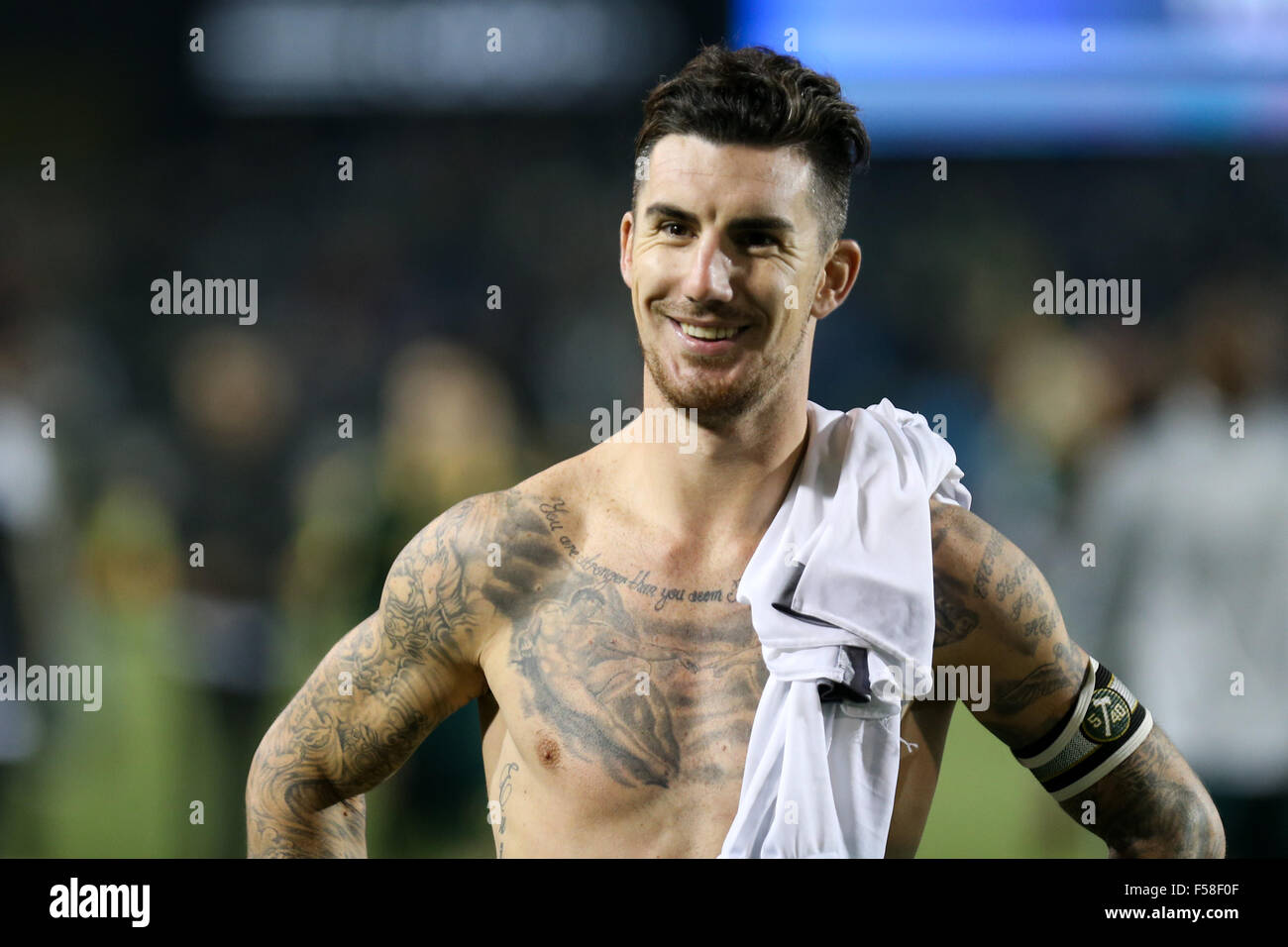 Portland, Oregon, USA. 29th Oct, 2015. LIAM RIDGEWELL (24) is all ...