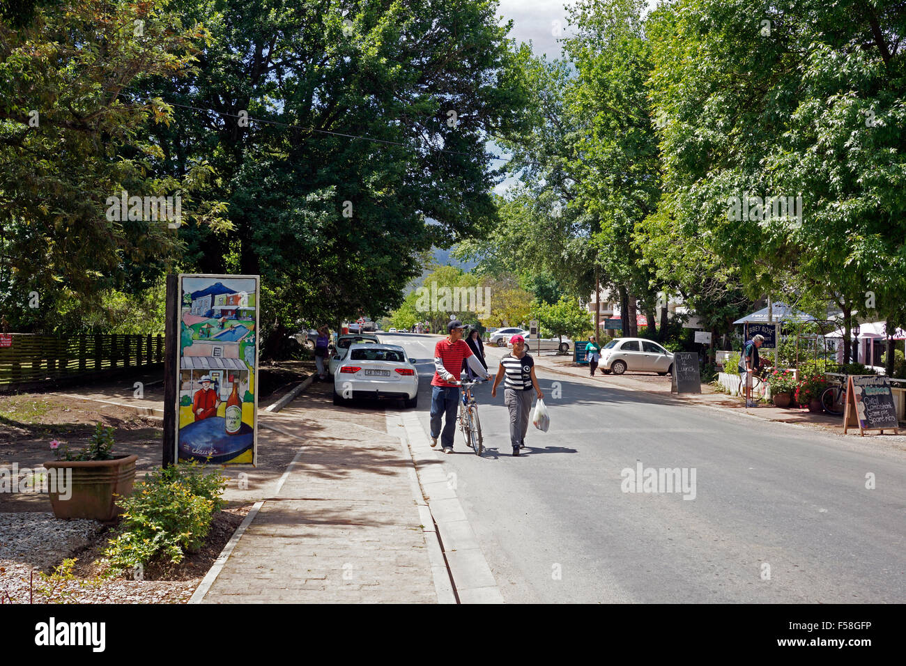 The picturesque town of Greyton in the Western Cape Province, South ...