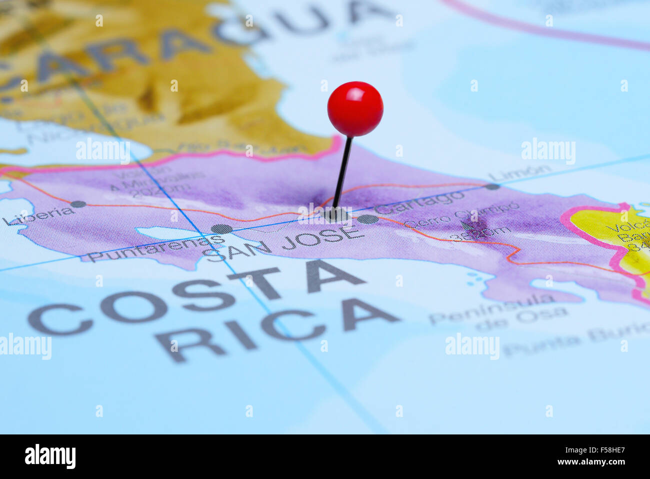 San jose on a map hi-res stock photography and images - Alamy