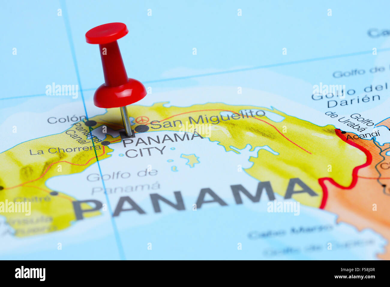 Panama map hi-res stock photography and images - Alamy