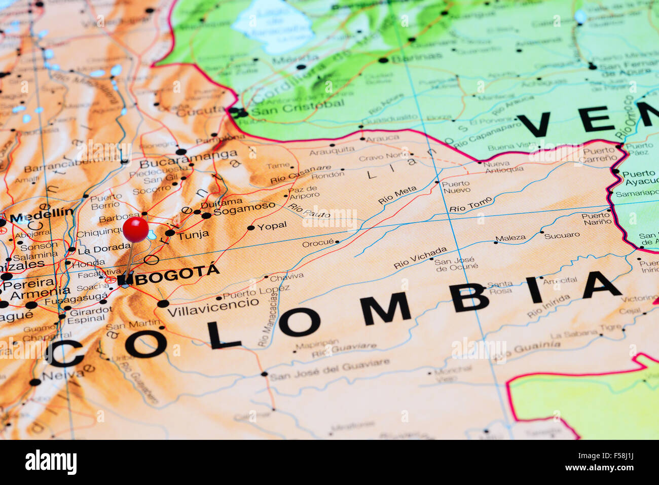 Bogota map hi-res stock photography and images - Alamy