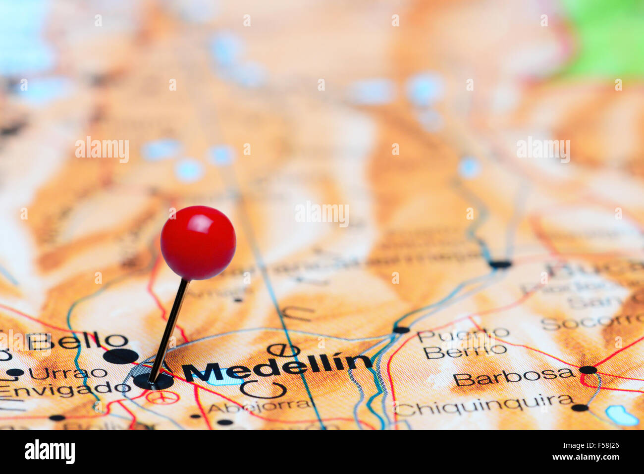 Medellin map hi-res stock photography and images - Alamy