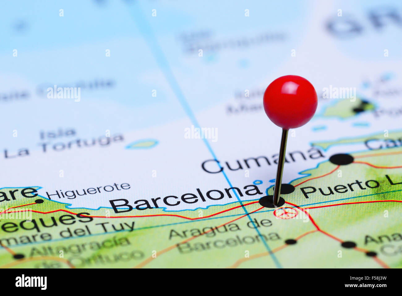 Barcelona on map hi-res stock photography and images - Alamy