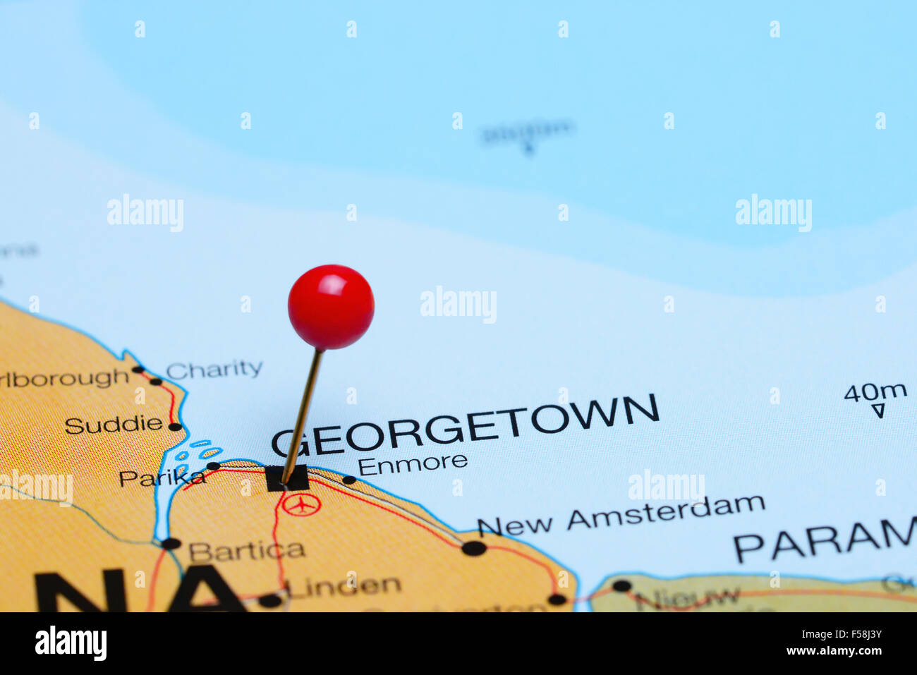 Georgetown on world map hi-res stock photography and images - Alamy