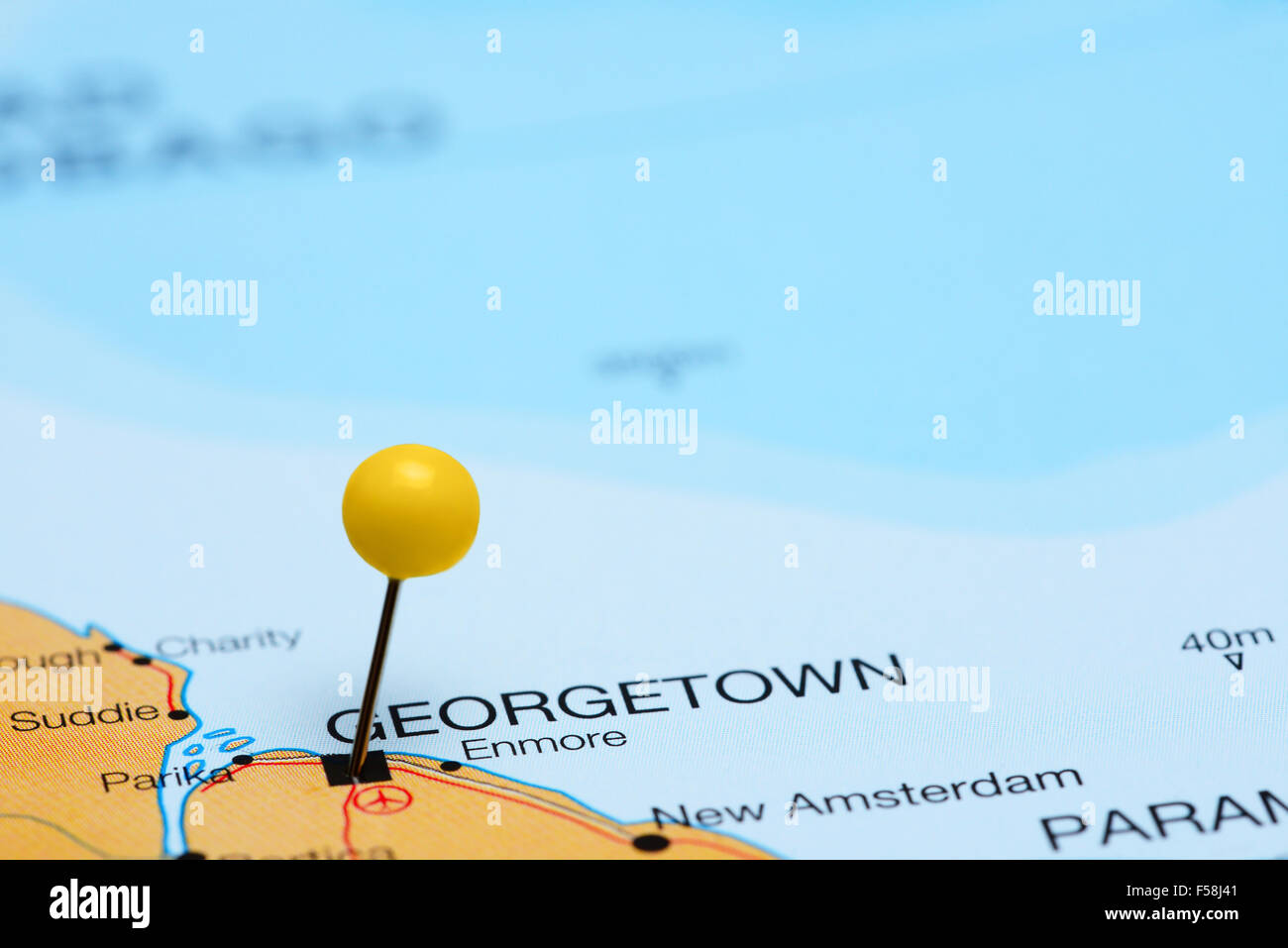 Georgetown guyana map hi-res stock photography and images - Alamy
