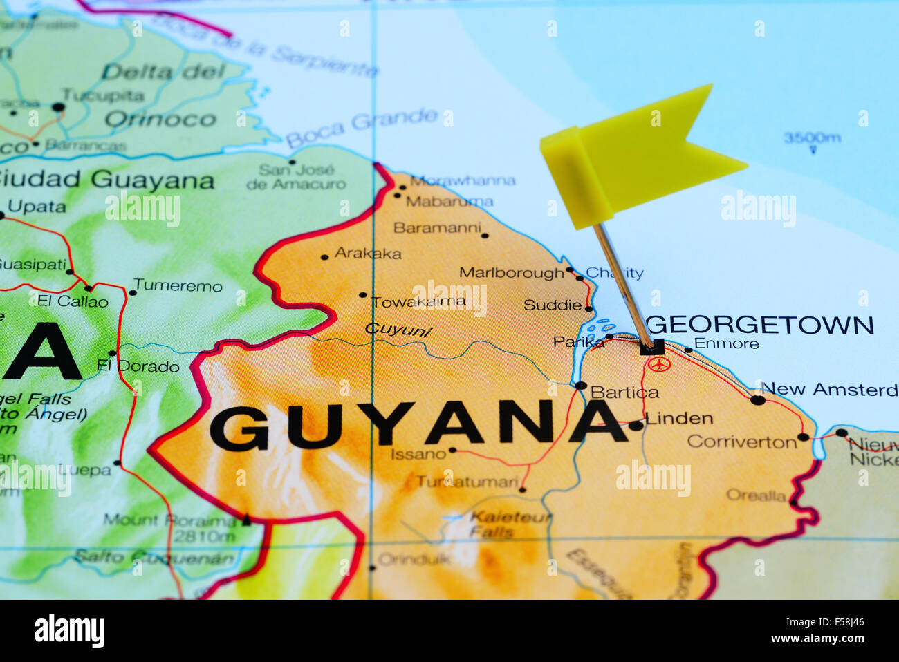 Georgetown on a map hi-res stock photography and images - Alamy