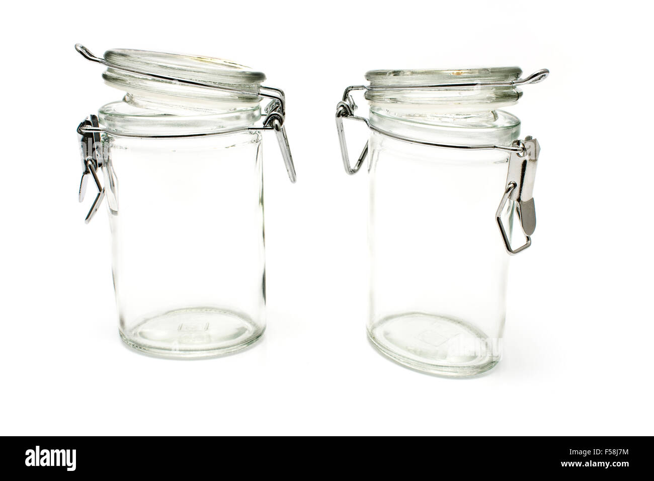 Two jars isolated on white Stock Photo - Alamy