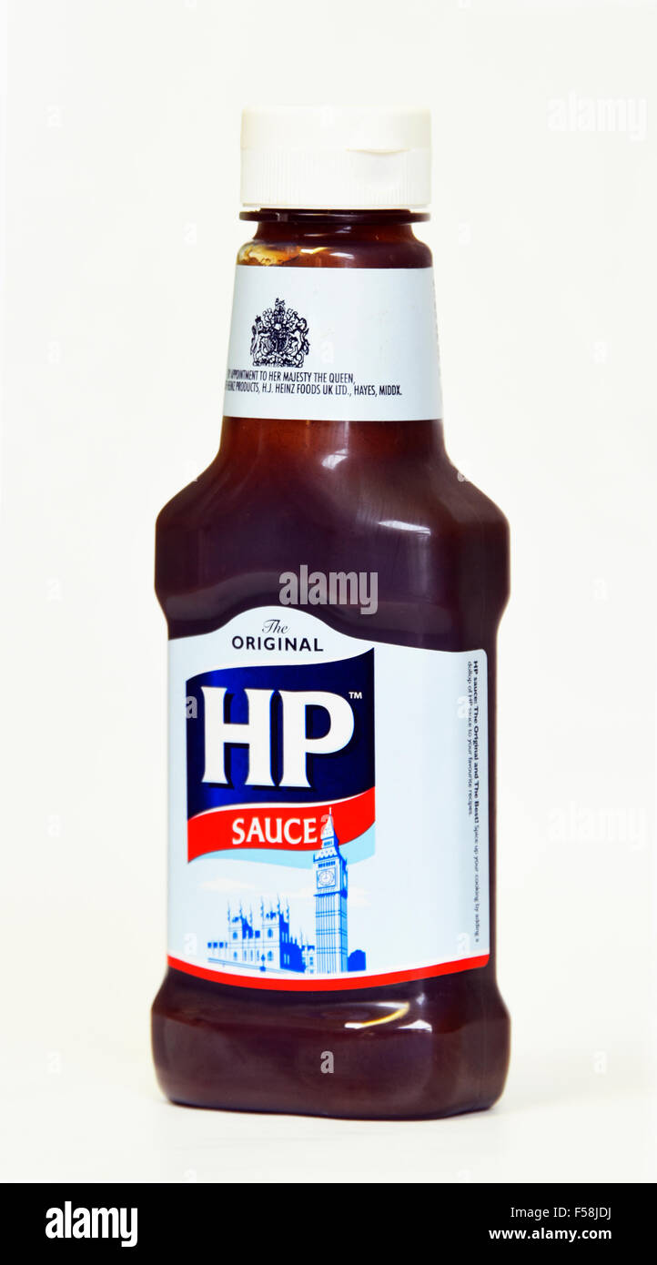 Plastic bottle of The Original HP Sauce Stock Photo - Alamy