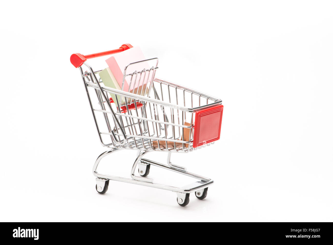 Caddy with post-it on white background Stock Photo - Alamy
