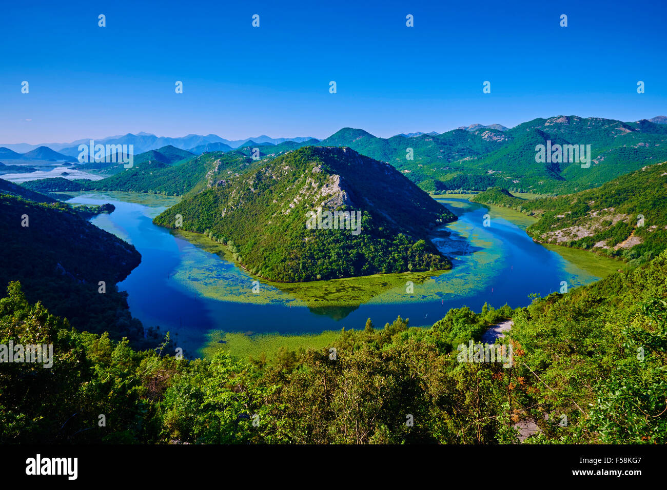 Montenegro Lake Skadar National Park View Of The River Bend Of The