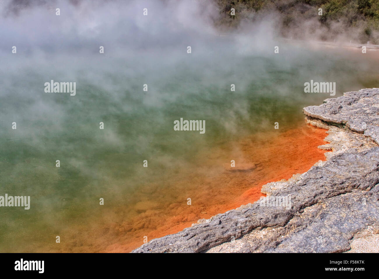 Champagne Pool in Wai-O-Tapu Geothermal Wonderland, New Zealand Stock ...