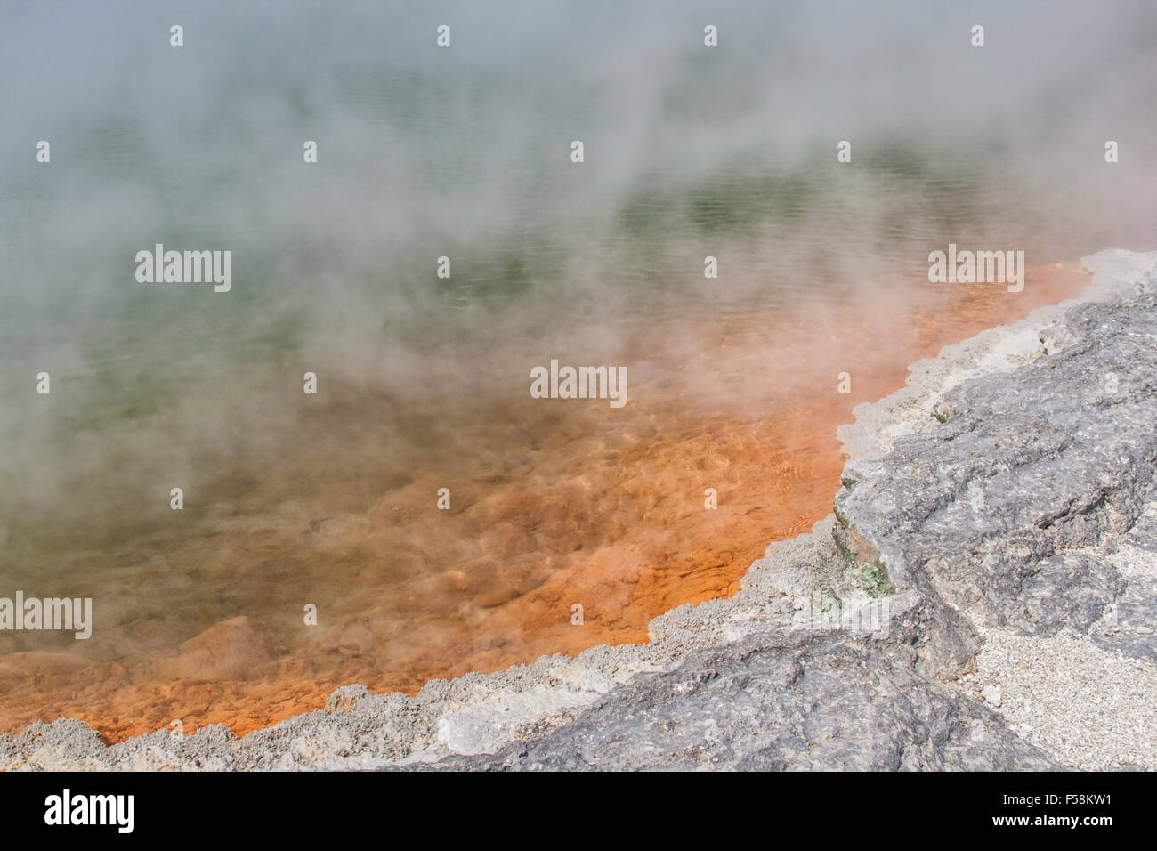 Champagne Pool in Wai-O-Tapu Geothermal Wonderland, New Zealand Stock ...
