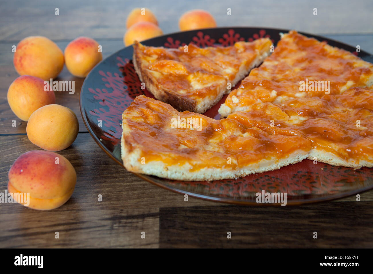 Apricot Sweet Cake Stock Photo - Alamy