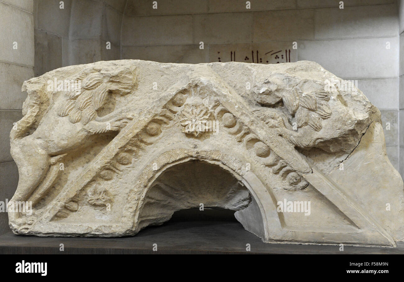 Lintel from a Torah Niche. Synagogue at Nabratein, Upper Galilee. 3rd ...