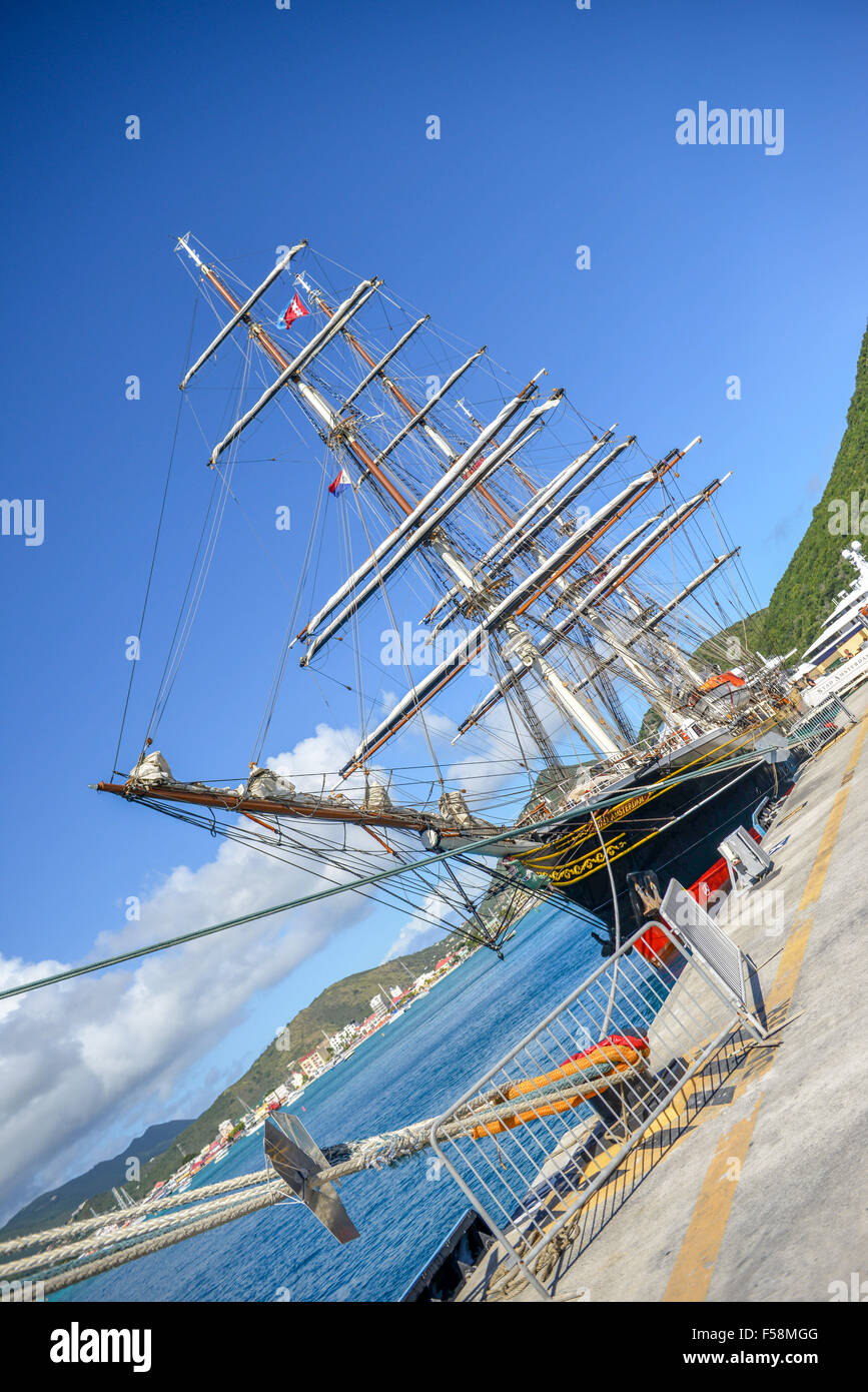 Sailing ship in St Maarten Docks Stock Photo - Alamy