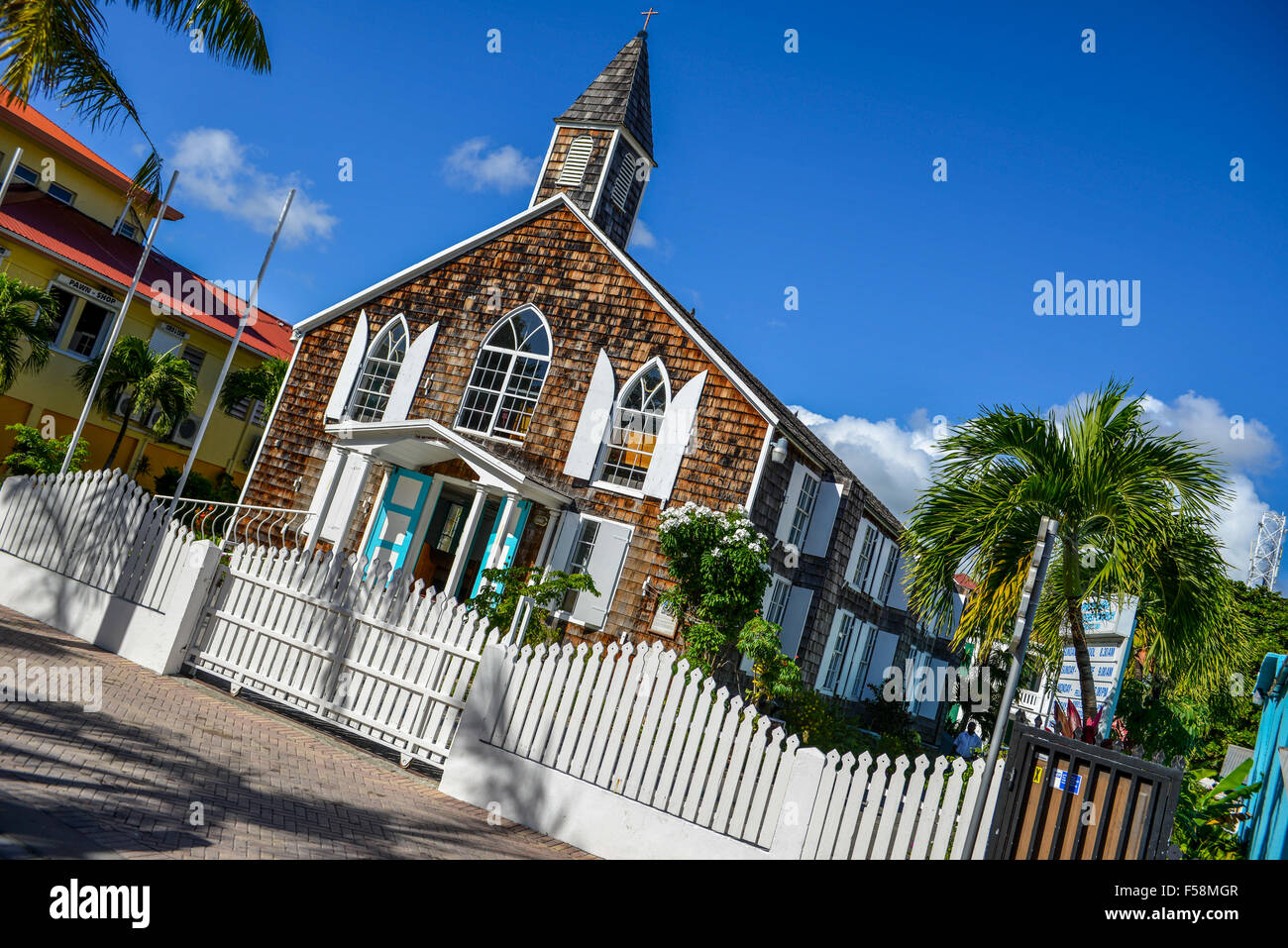 Church in Curacao Caribbean Stock Photo - Alamy