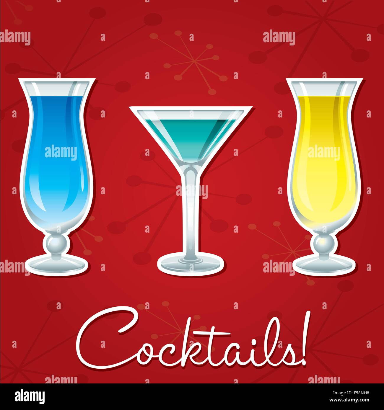 Sixties retro cocktail hi-res stock photography and images - Alamy
