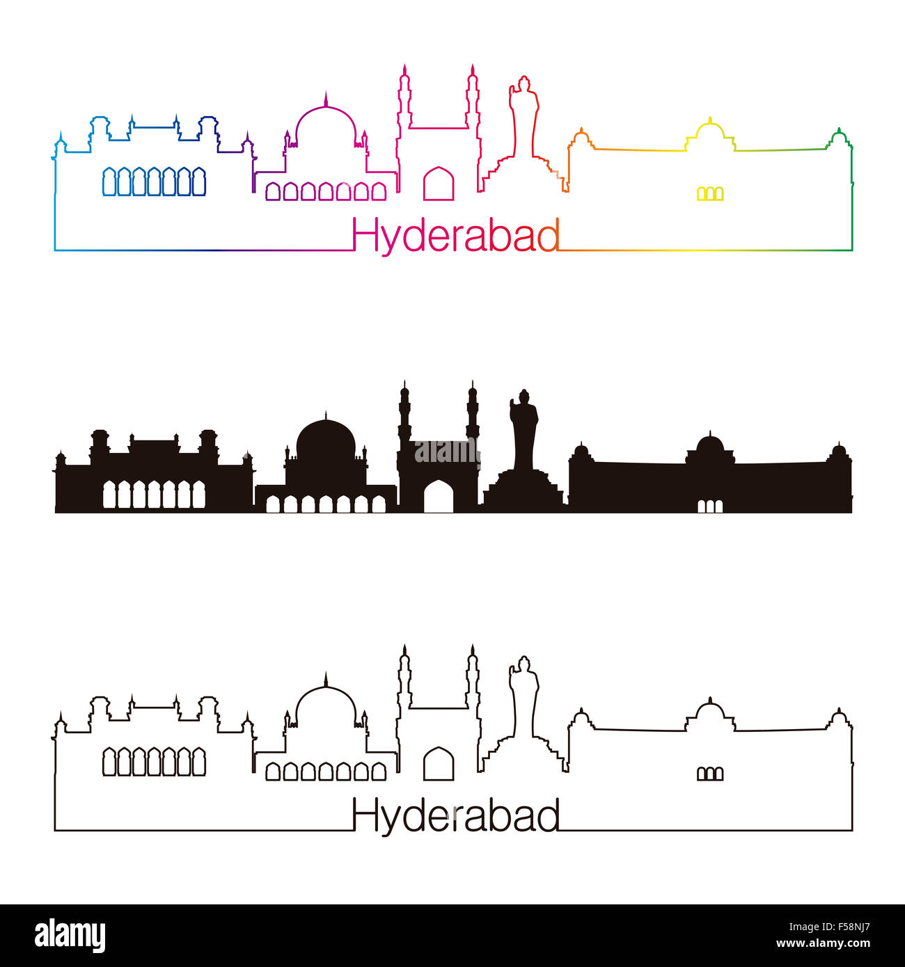 Hyderabad skyline hi-res stock photography and images - Alamy