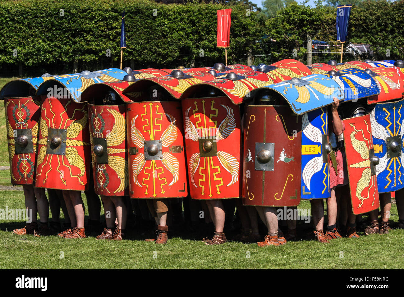 Roman shields hi-res stock photography and images - Alamy