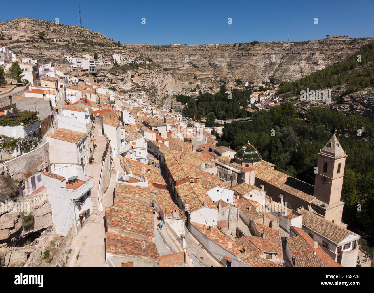 Town of Alcala del Jucar in Castilla-La Mancha, Albacete, Spain, Europe ...
