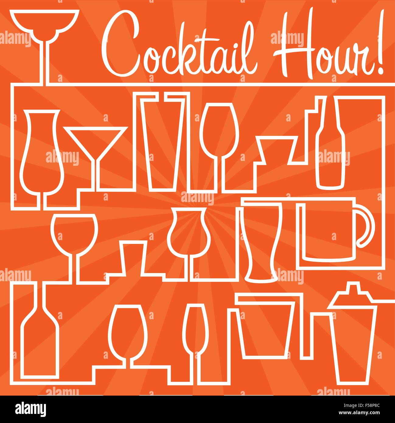 Mai tai cocktail drink Stock Vector Images - Alamy