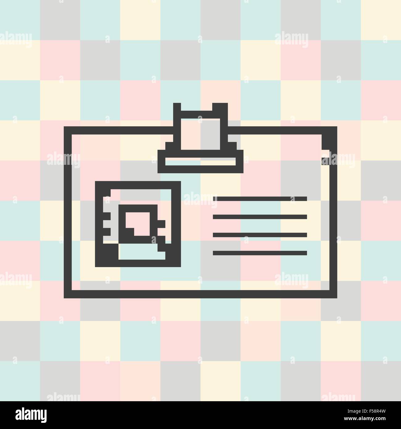 Vector pixel icon badge on a square background Stock Vector Image & Art ...