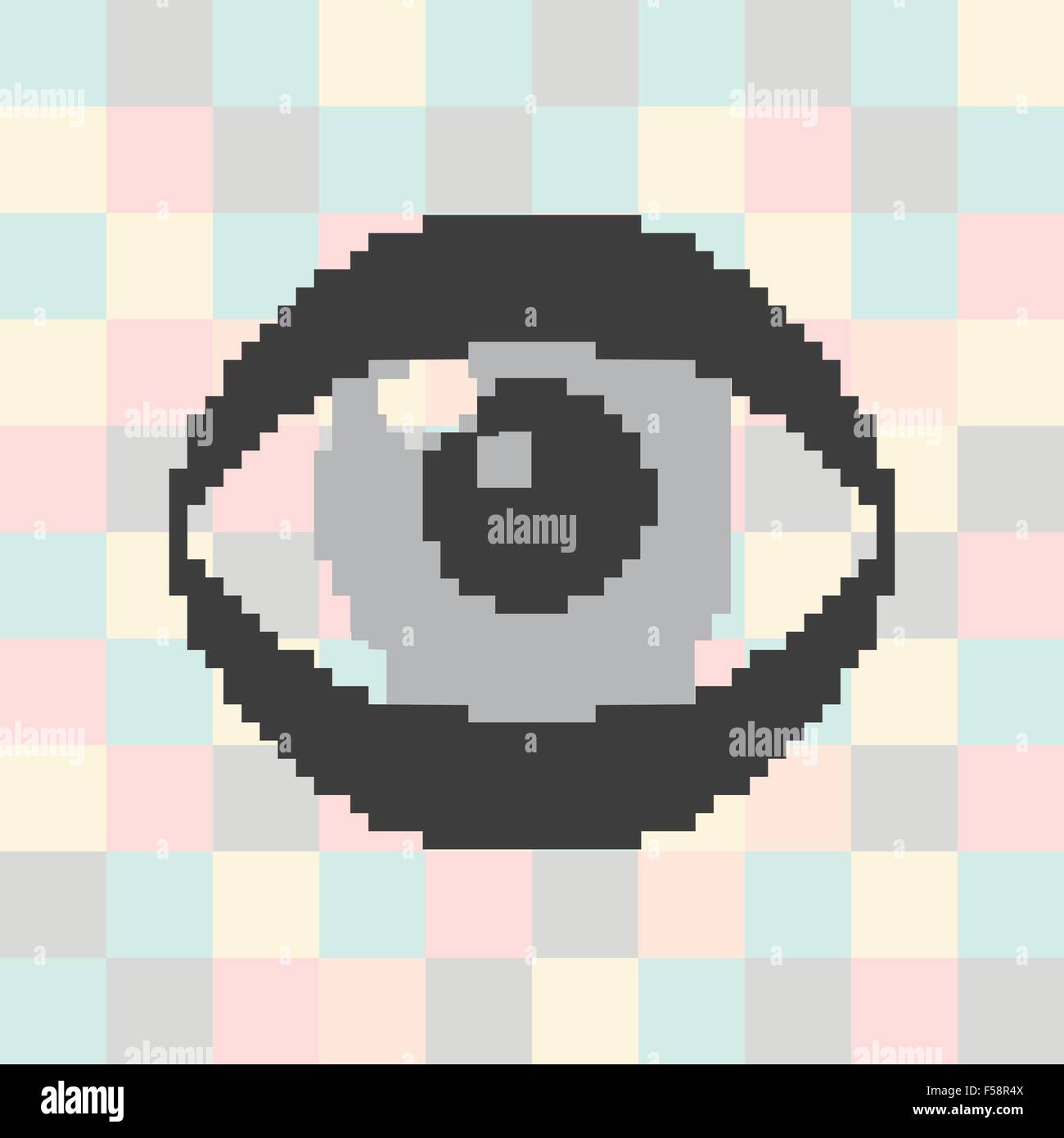 Vector pixel icon eye on a square background Stock Vector Image & Art ...