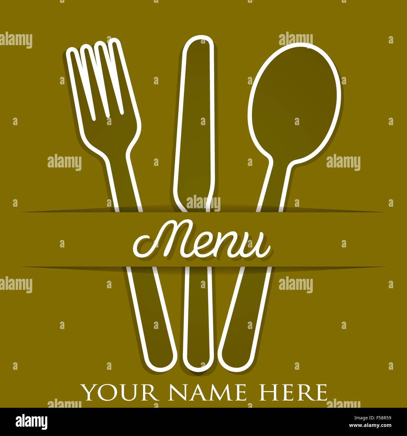 Cutlery cut out Stock Vector Images - Alamy