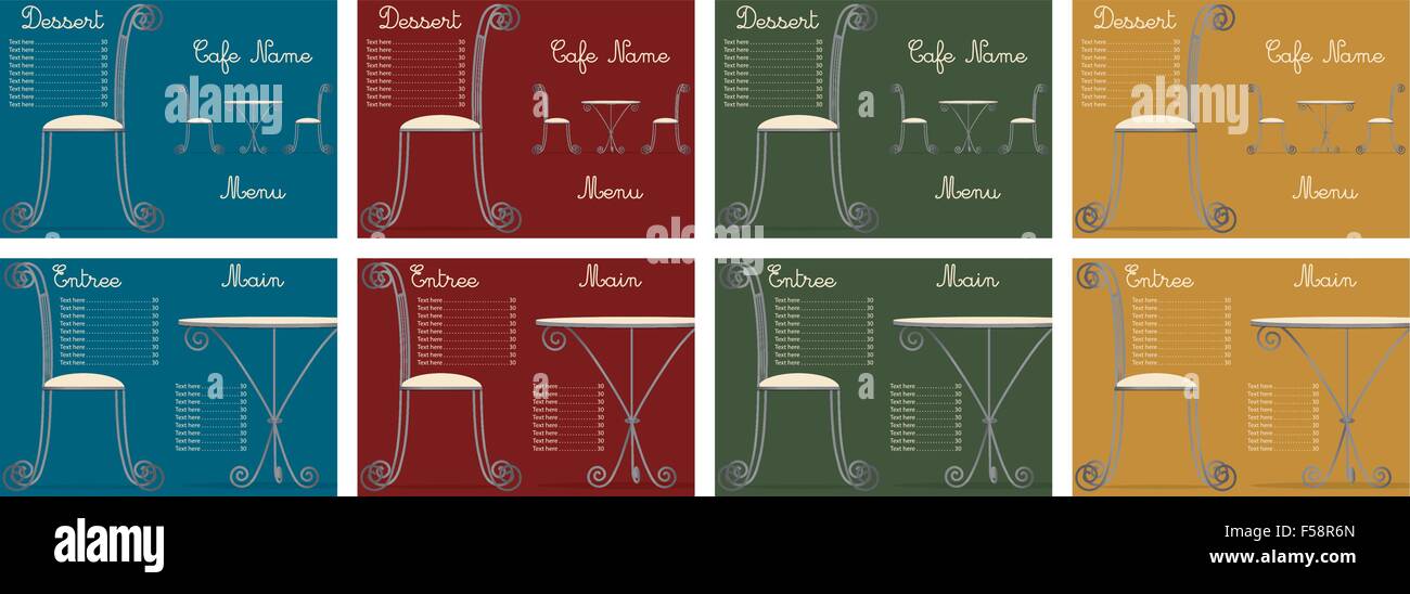 Template design of a menu in vector format Stock Vector Image & Art - Alamy