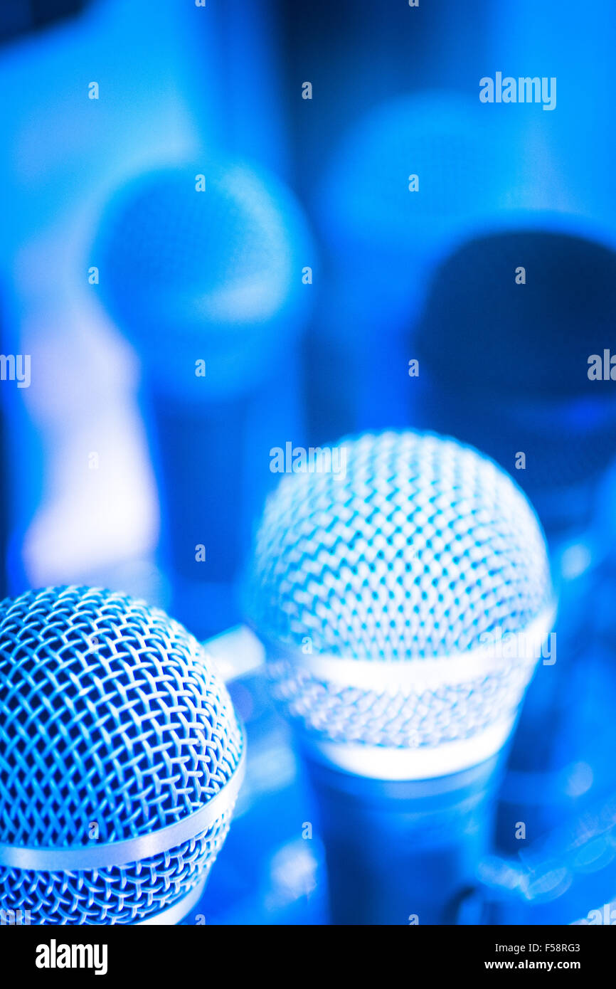 Professional studio voice recording concert singing microphone showing ...