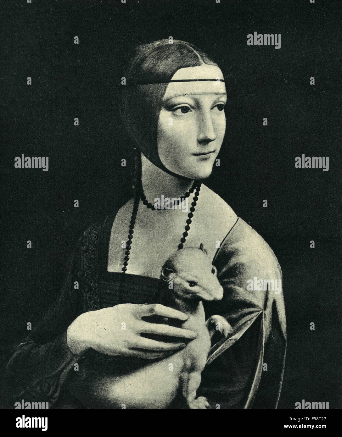 Leonardo da Vinci, The Woman of the Ferret Stock Photo - Alamy