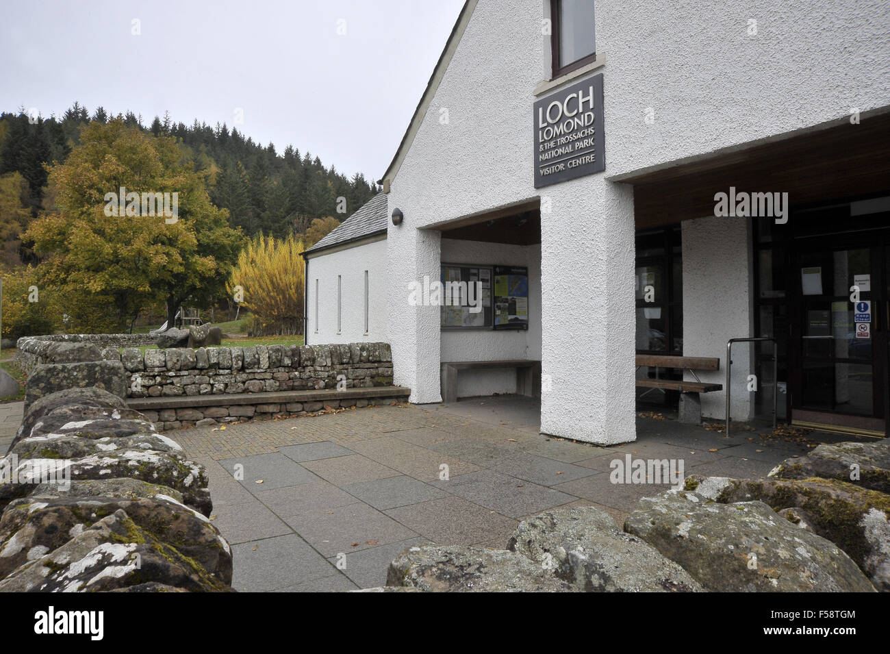Loch Lomand and the Trossachs National Park visitor centre. Balmaha, on ...