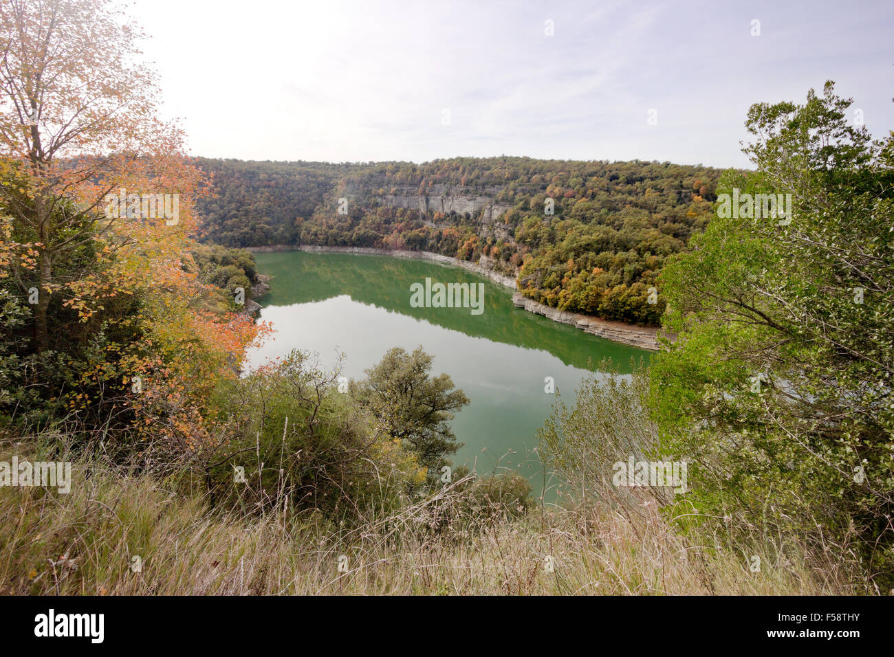 Ter river and Sau reservoir, Catalonia (Spain Stock Photo - Alamy