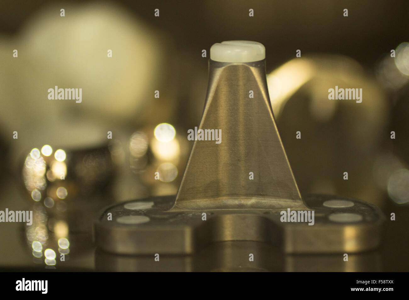 Traumatology orthopedic surgery titanium implant against. Close-up ...