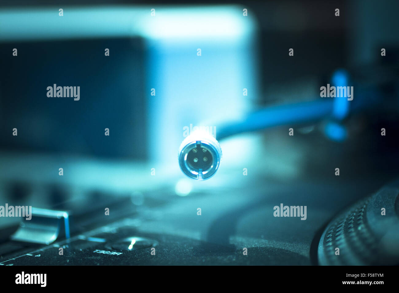 Record player turntable analogue deejay analog mixing desk Ibiza house ...