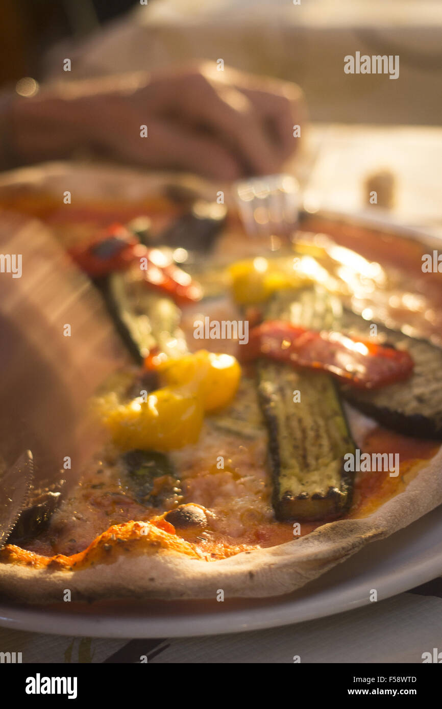 Italian pizzeria traditinal wood fire oven pizza restaurant in Rome ...