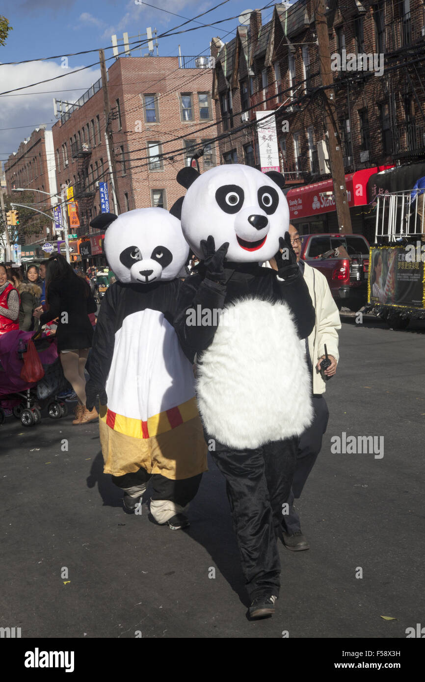 Marching Pandas at the Chinese Autumn Festival and Lantern Parade in ...