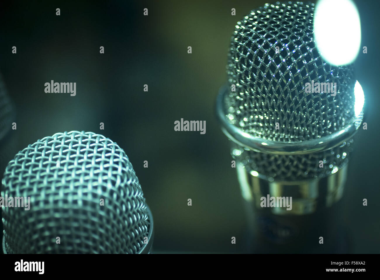 Professional studio voice recording concert singing microphone showing ...