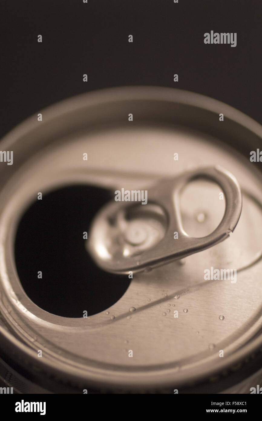 Soda refreshment cola soft drink can close-up vertical photo Stock ...