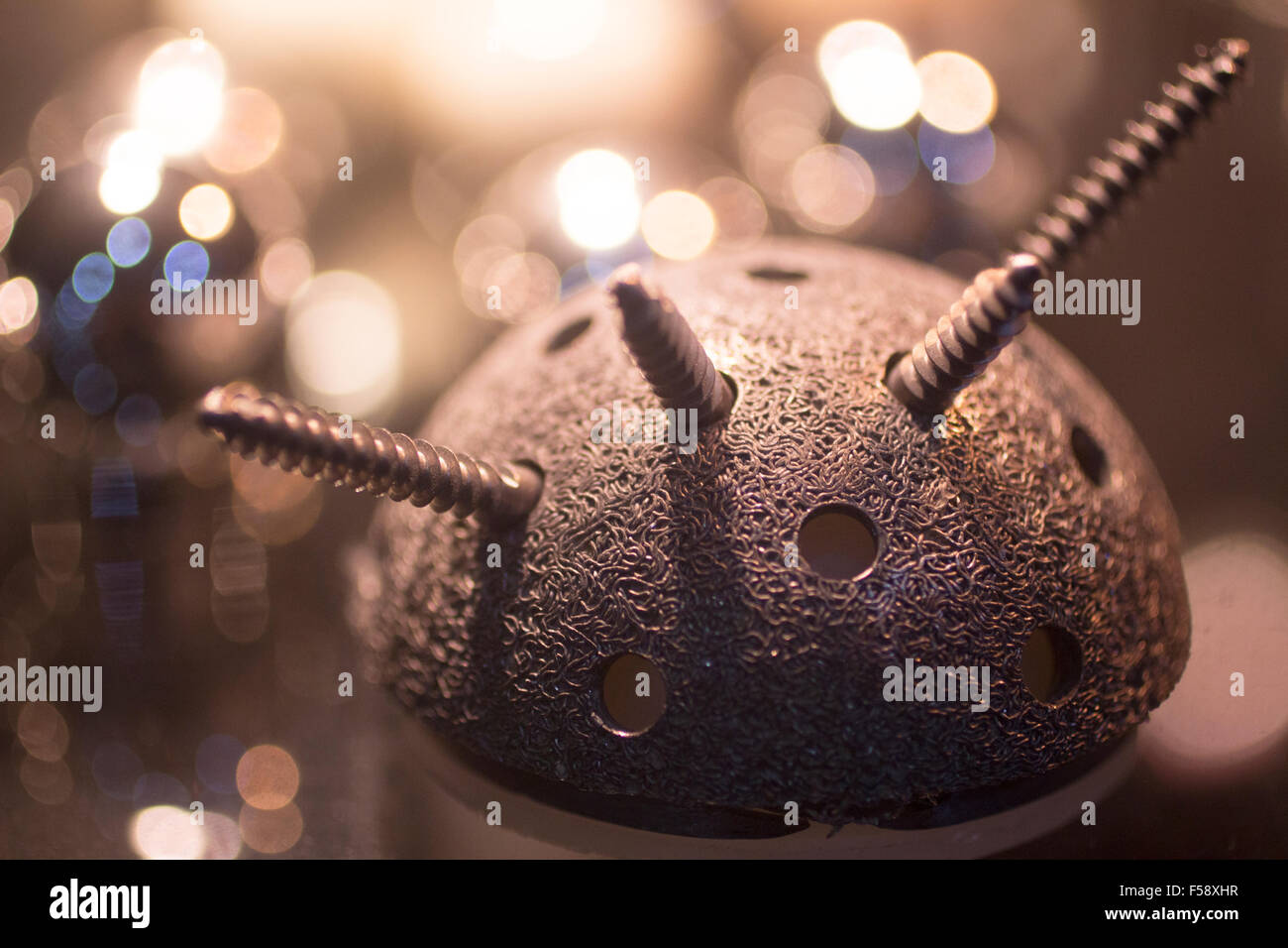 Closeup macro photograph of traumatology and orthopedic surgery metal ...