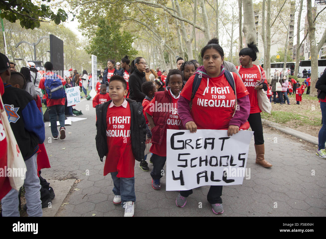 Large NY City demonstration of students, teachers and parents for ...