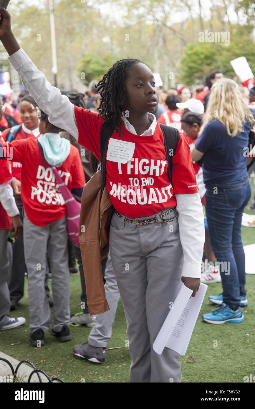 Large NY City demonstration of students, teachers and parents for ...