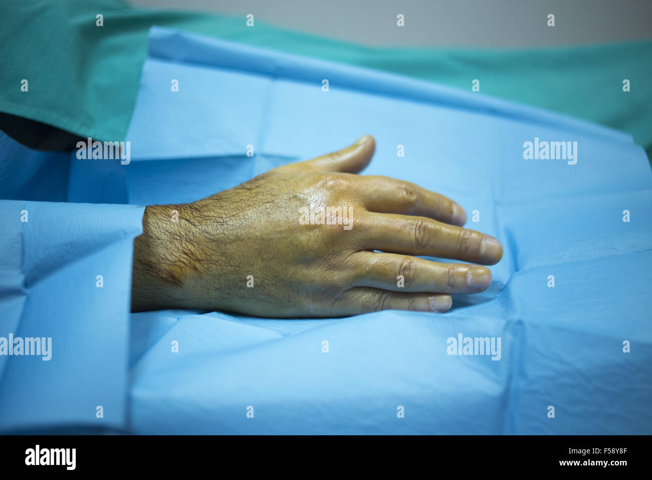 Patient hand in orthopaedics and Trumatology hospital clinic after ...