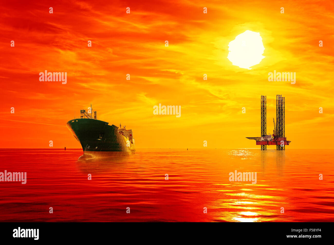 Oil rig ship hi-res stock photography and images - Alamy