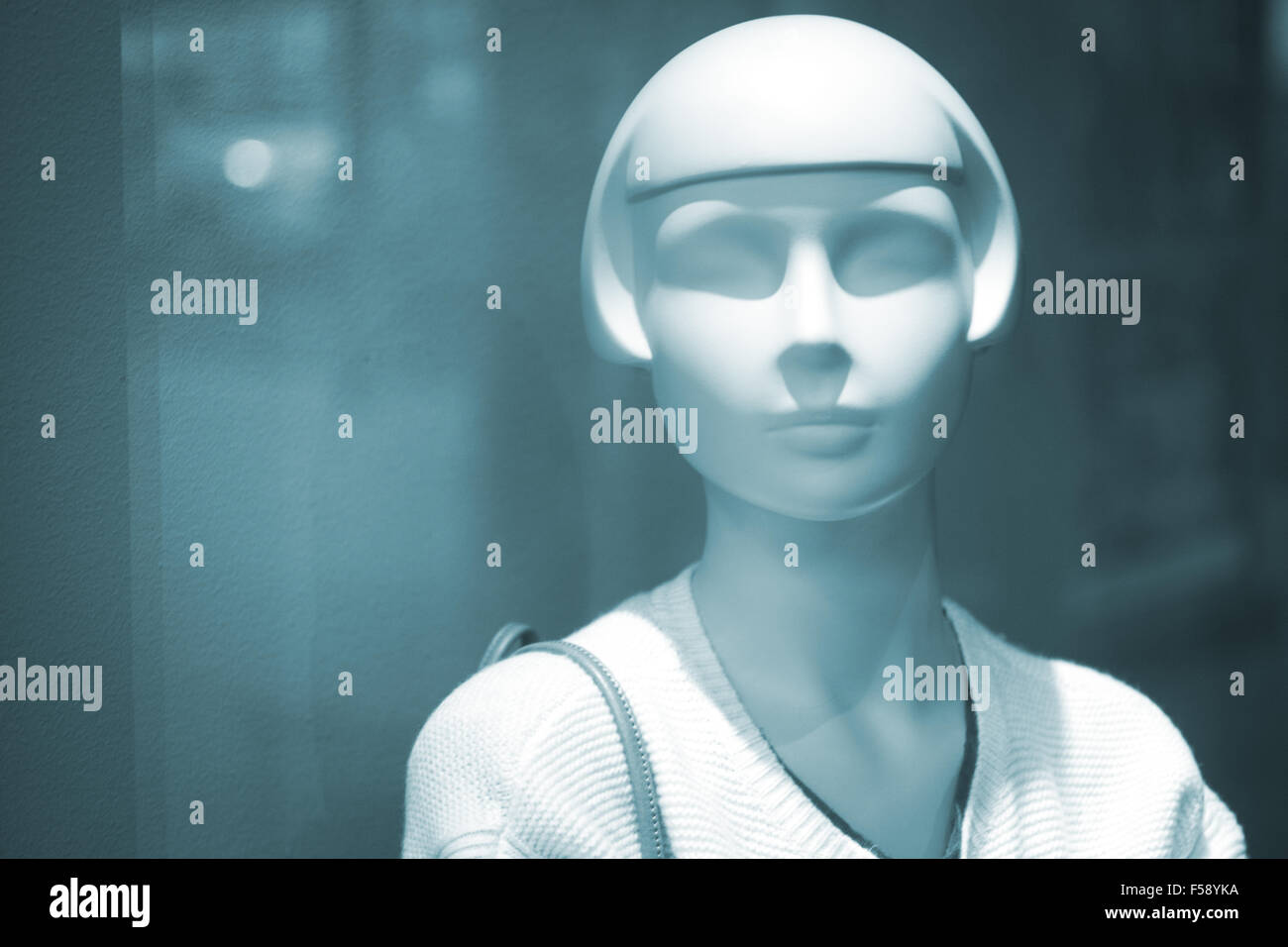 Shop dummy children fashion mannequin in store boutique shop window ...