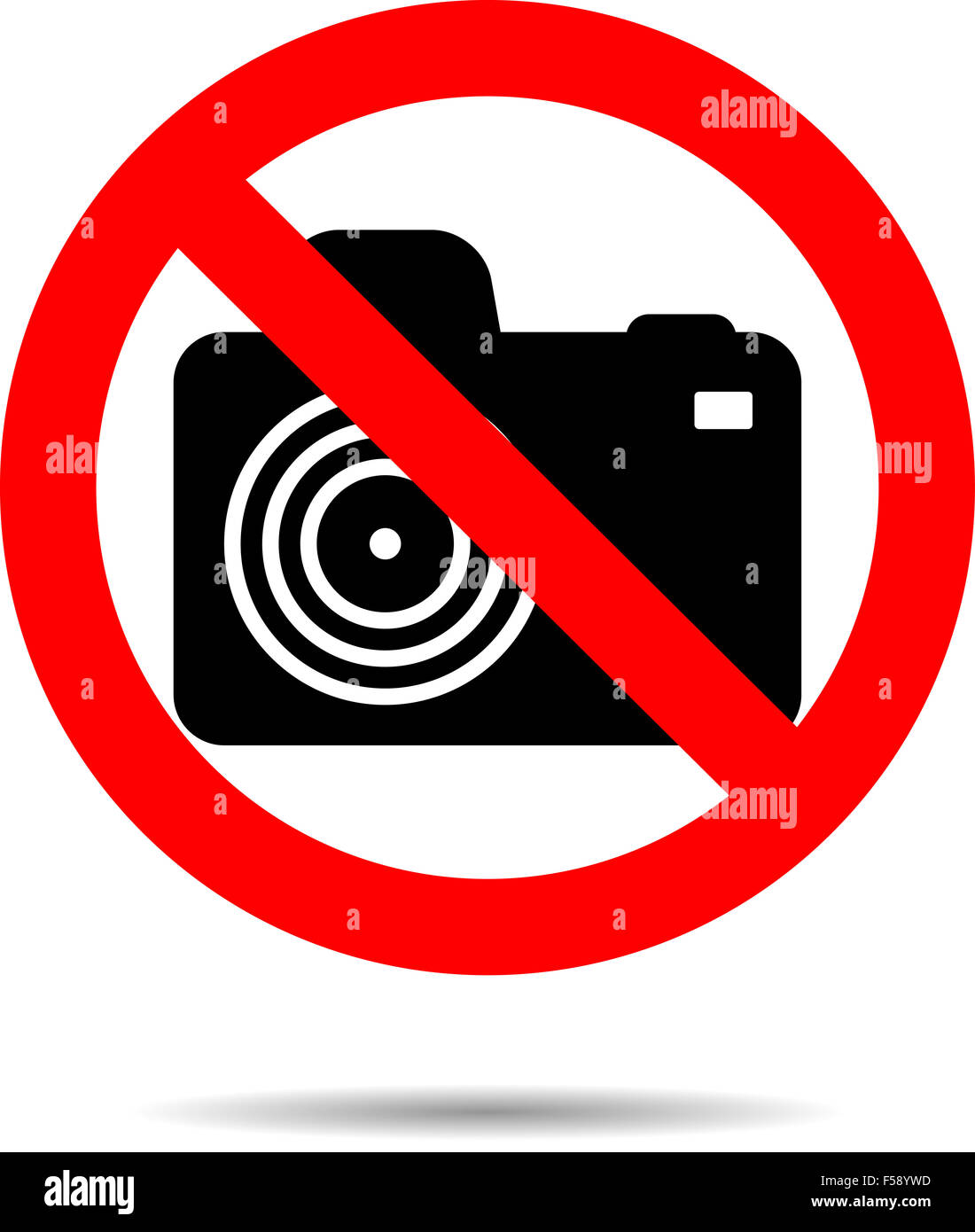 Ban photo icon label. Photographing no forbidden and warning ...