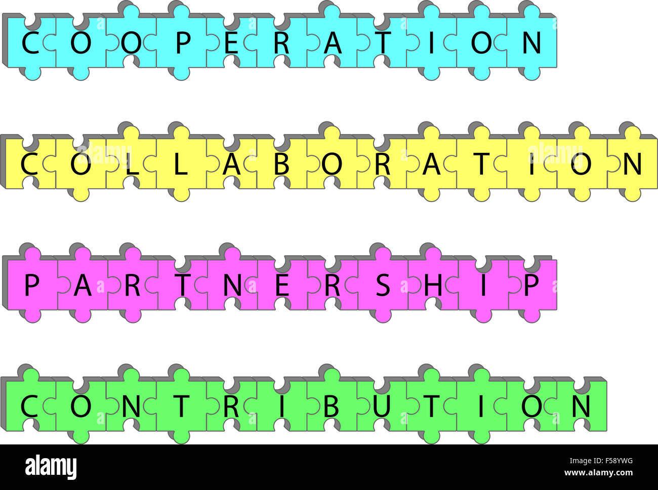 Word cooperation symbol hi-res stock photography and images - Alamy