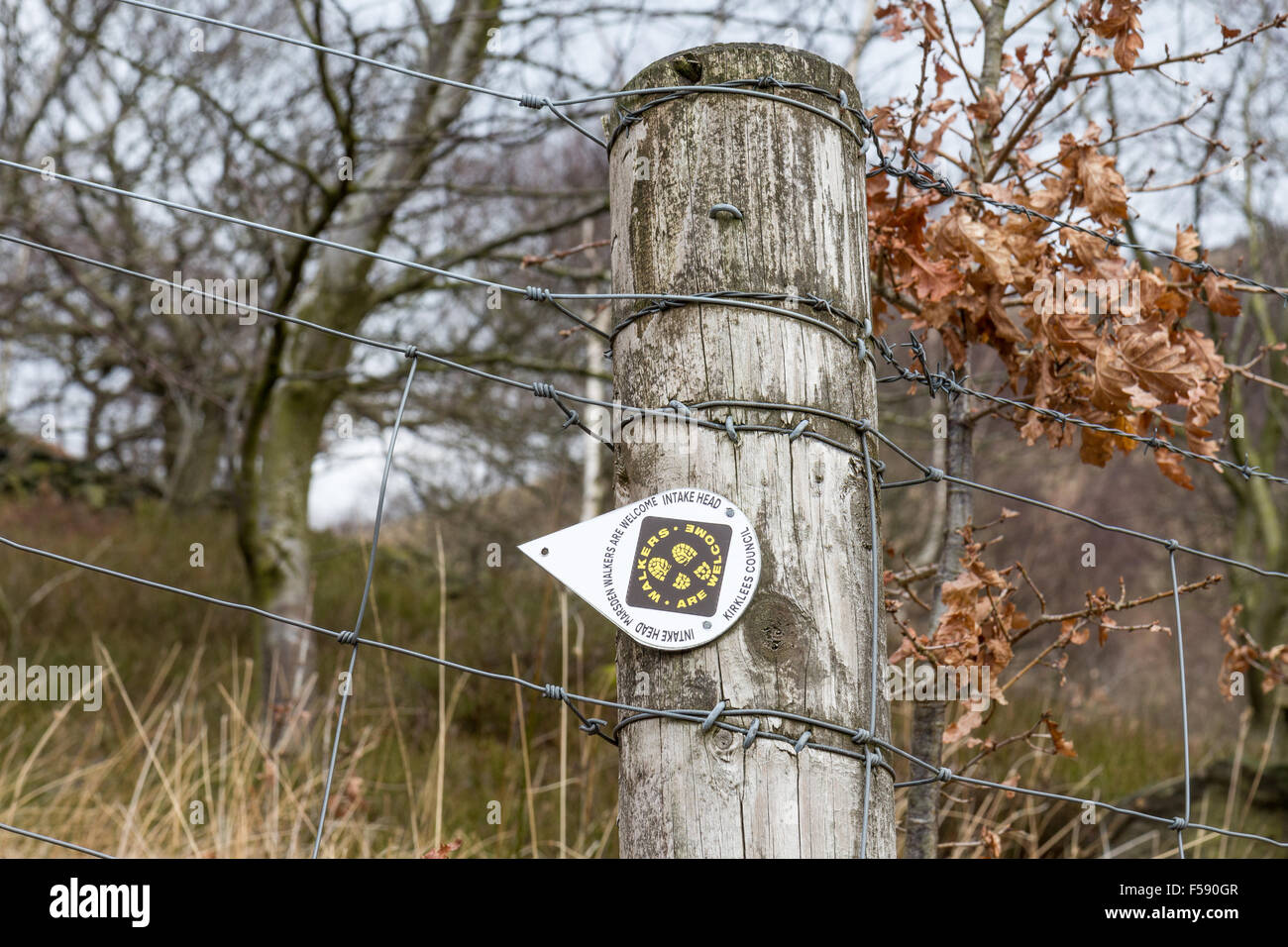 a rambler's sign near Marsden, West Yorkshire, England Stock Photo - Alamy
