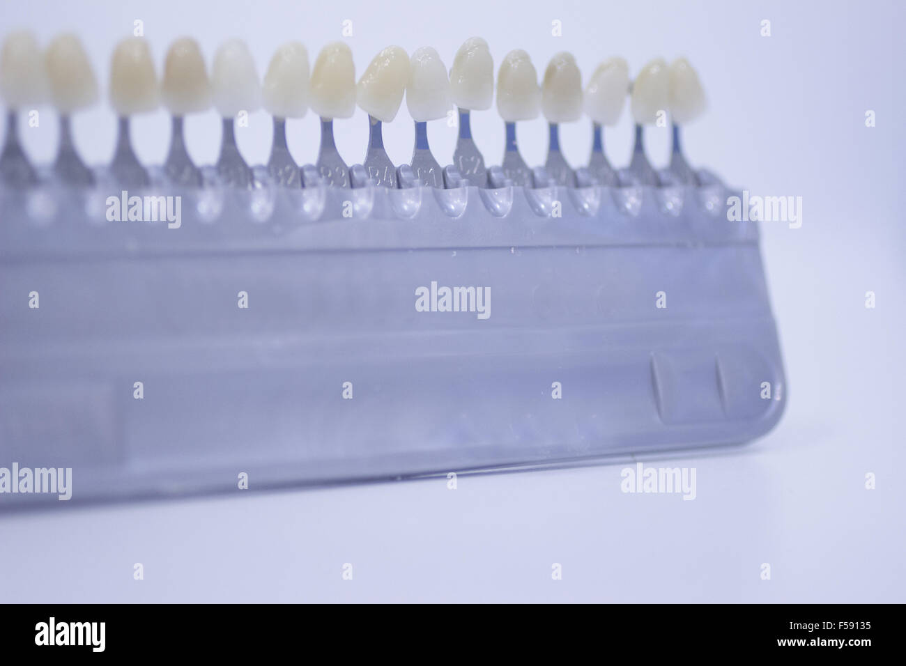 Dentist's tooth color guide used to choose the appropriate natural ...